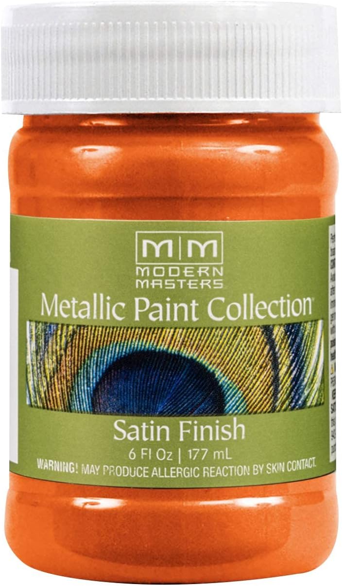 6 oz Modern Masters ME702 Burnt Orange Metallic Paint Collection, Satin ...