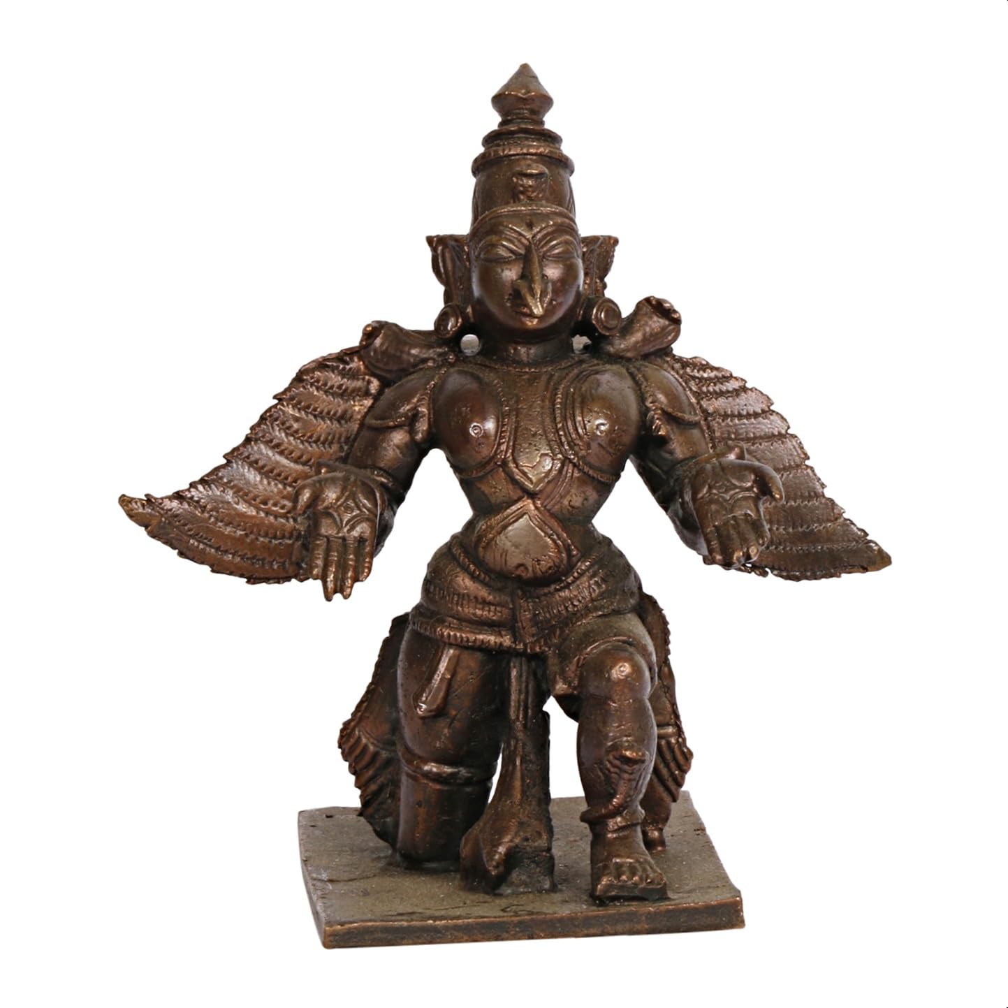 Buy Kartique Copper Garuda Vishnu Vahan Eagle Idol Lord Tamba Garud ...