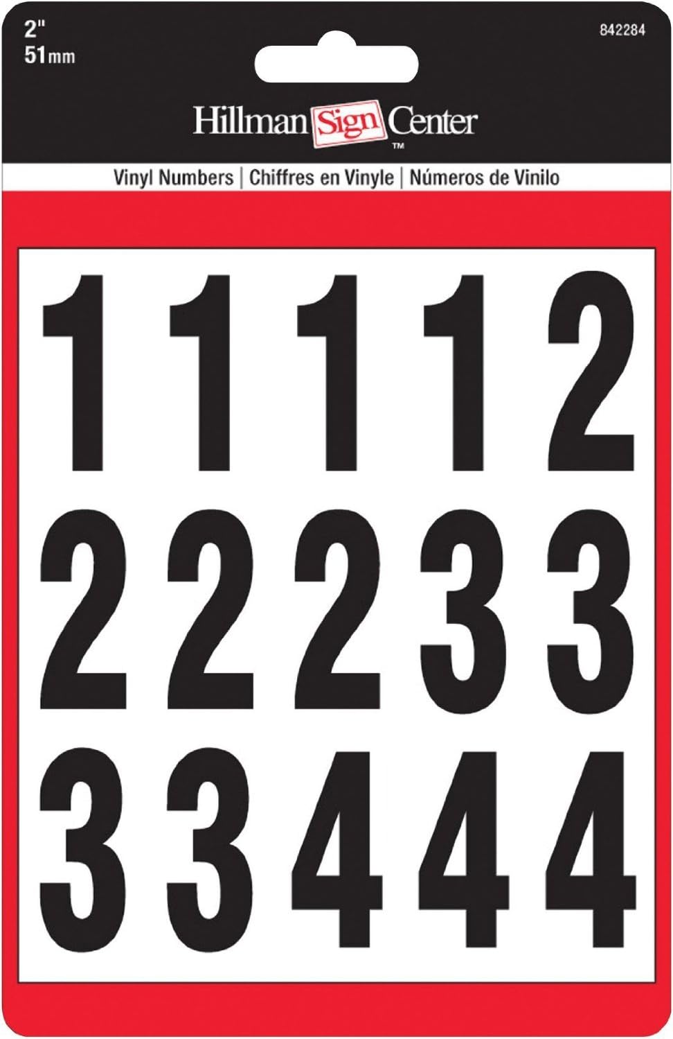 Amazon.com: The Hillman Group 842284 Numbers Kit, Black/White, 2-Inch ...