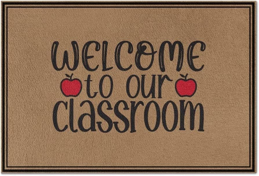 Amazon.com: Welcome to Our Classroom Welcome Mat, Classroom Door Mat ...