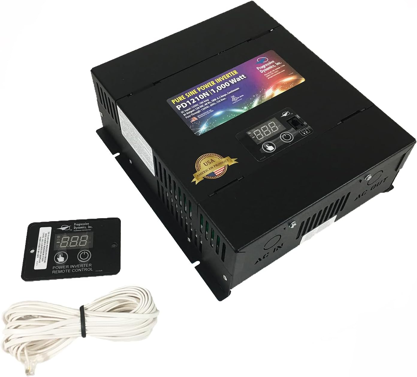 Amazon.com: Progressive Dynamics PD1210NR 1000W Pure Sine Wave Inverter ...