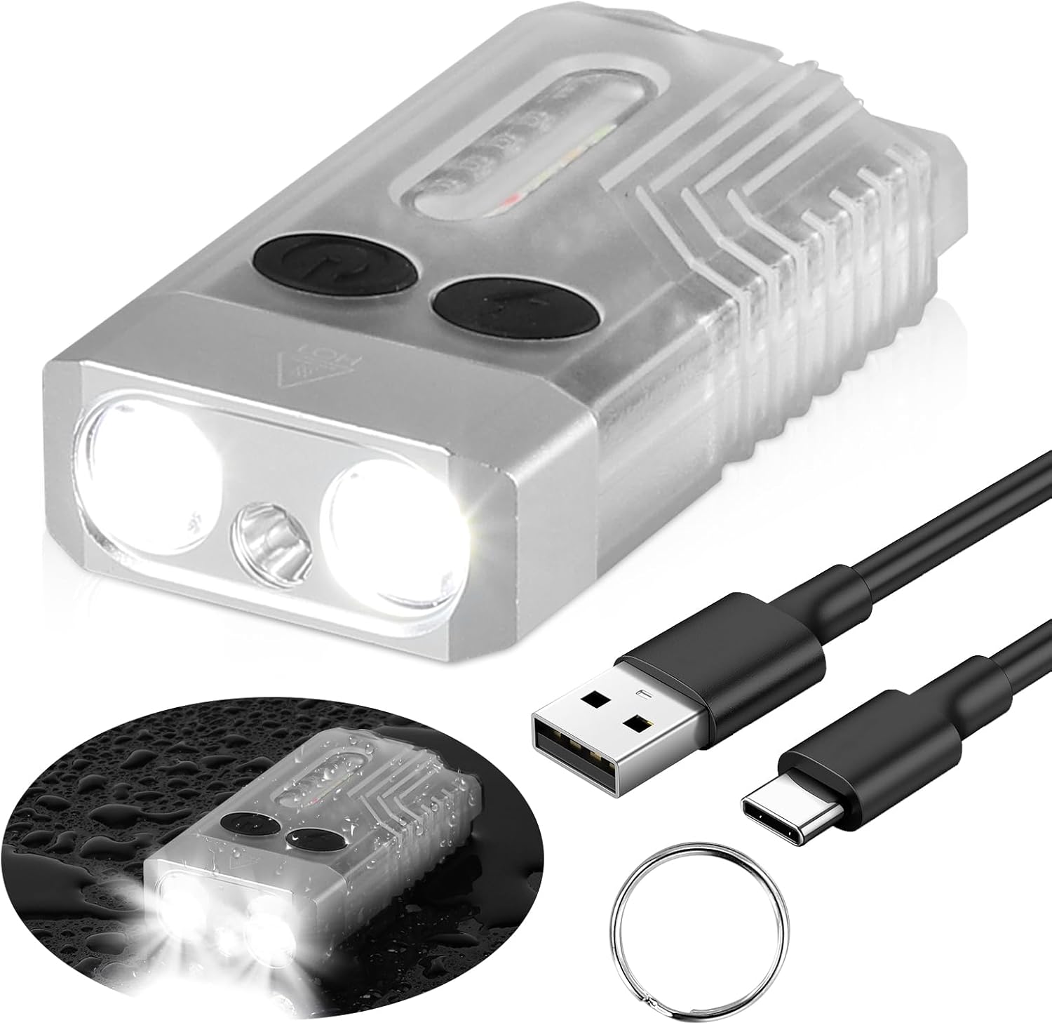 V10 Small Powerful Torch LED Super Bright with 365nm UV, Pocket Torch ...