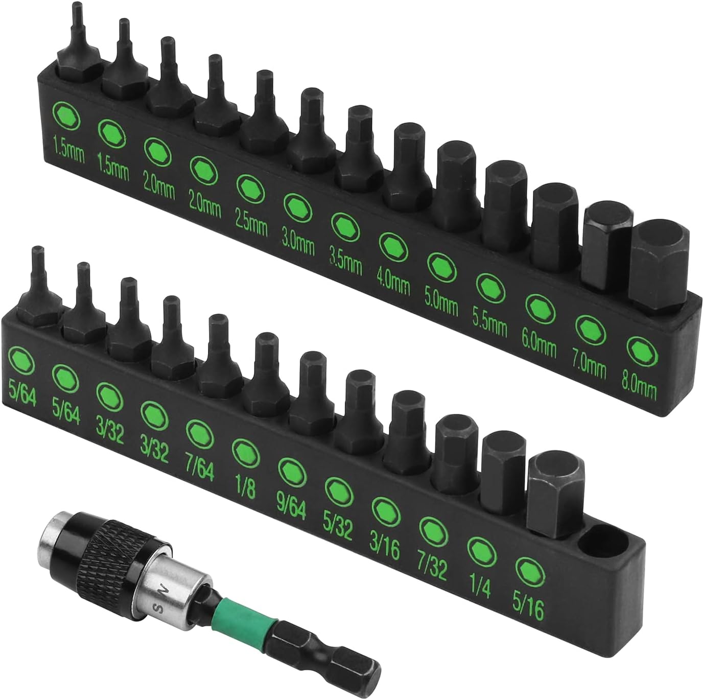 SWANLAKE Conjunto de brocas Allen de cabeça sextavada com 26 peças ...