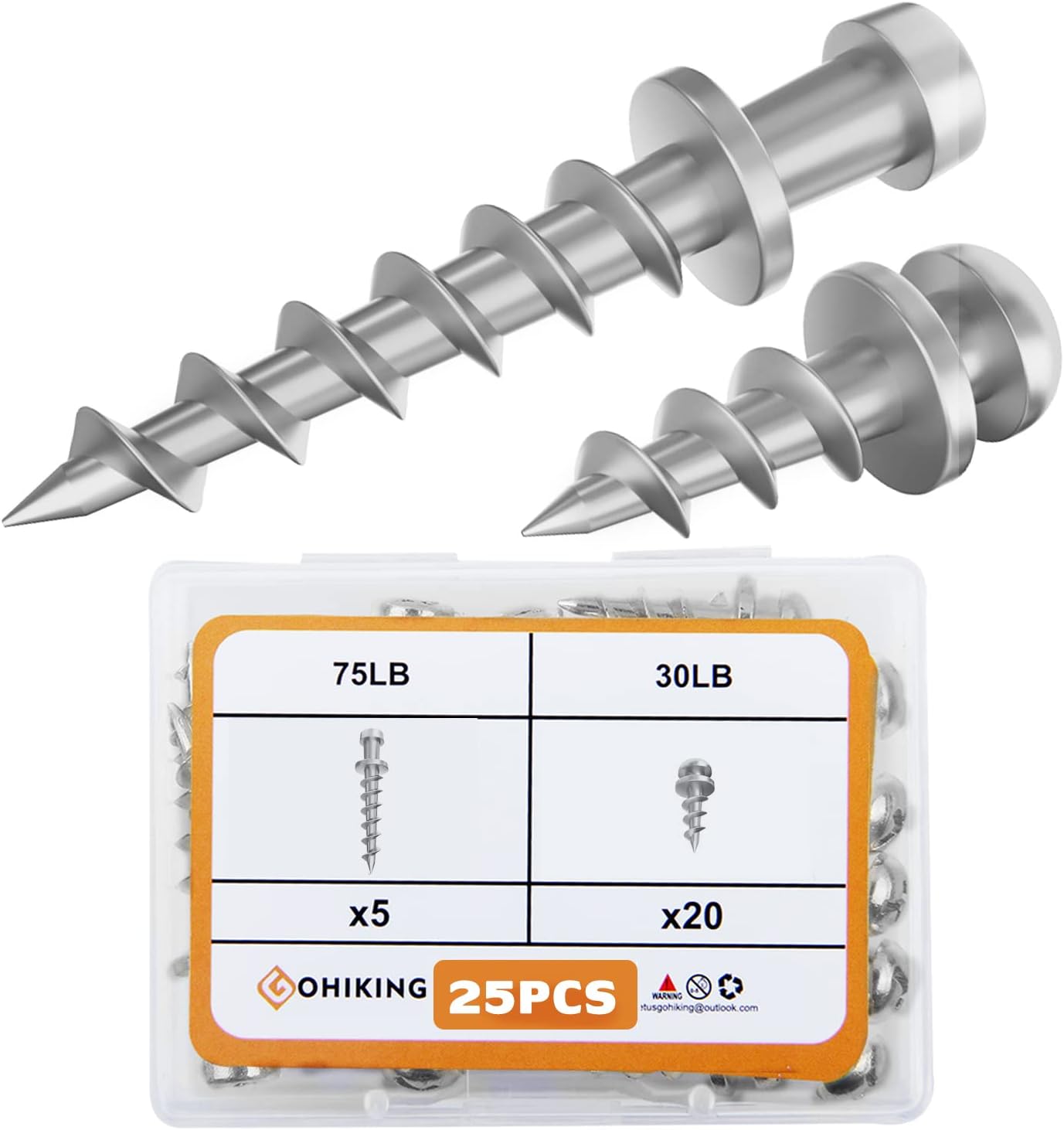 Amazon | Bear Claw ハンガーネジハンガー シルバー - 30ポンド&75ポンド ピクチャーフック - 4イン1 ハンギングスクリュー Dリング 鋸歯 ワイヤー 鍵穴用 ...