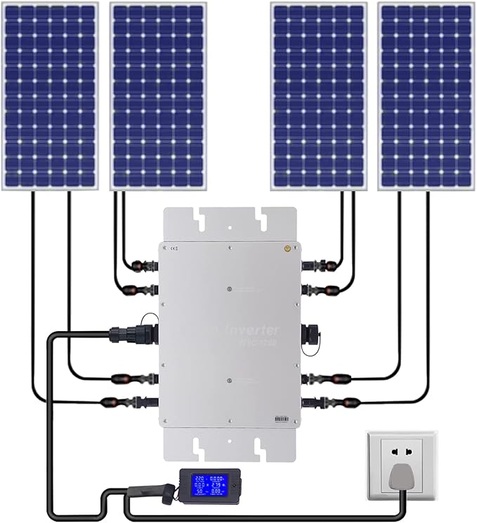Amazon.com: BAIODNB 1200W Solar Grid Tie Micro Inverter, Waterproof ...