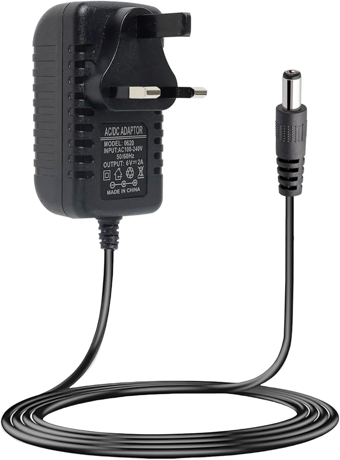 QIAWES 6V 2A Power Supply AC to DC Power Adapter Charger 100-240V 50 ...