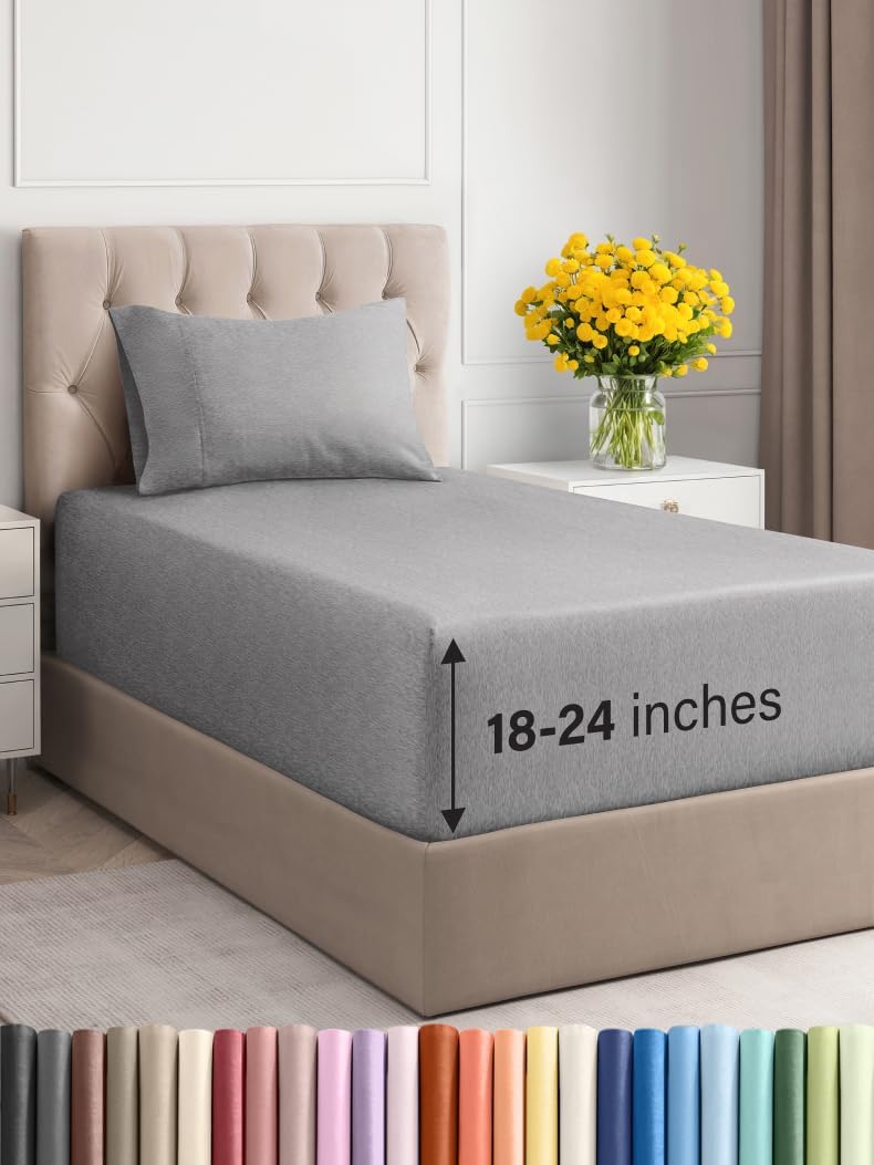 Amazon.com: Extra Deep Pocket Twin Sheets - 3 Piece Breathable ...