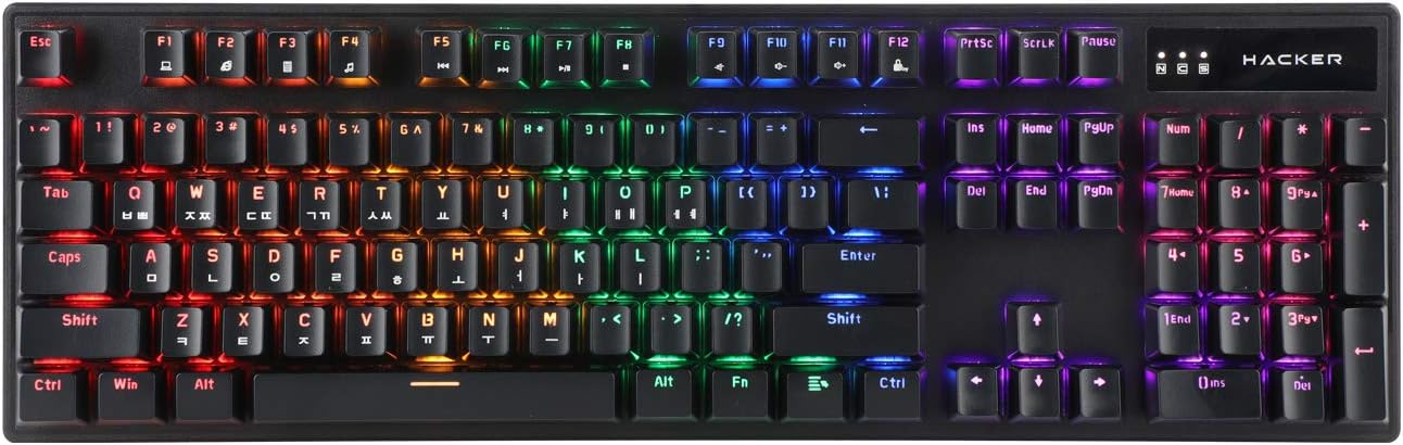 Amazon.com: Abko Hacker K560 Moving Led Hotswap Gaming Mechanical Keyboard Rainbow Moving Led ...