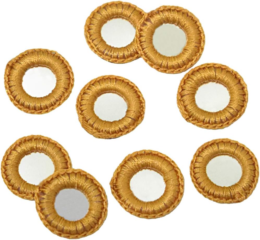 Amazon.com: Crochet Shisha Mirrors Applique Combo Pack for Embroidery ...