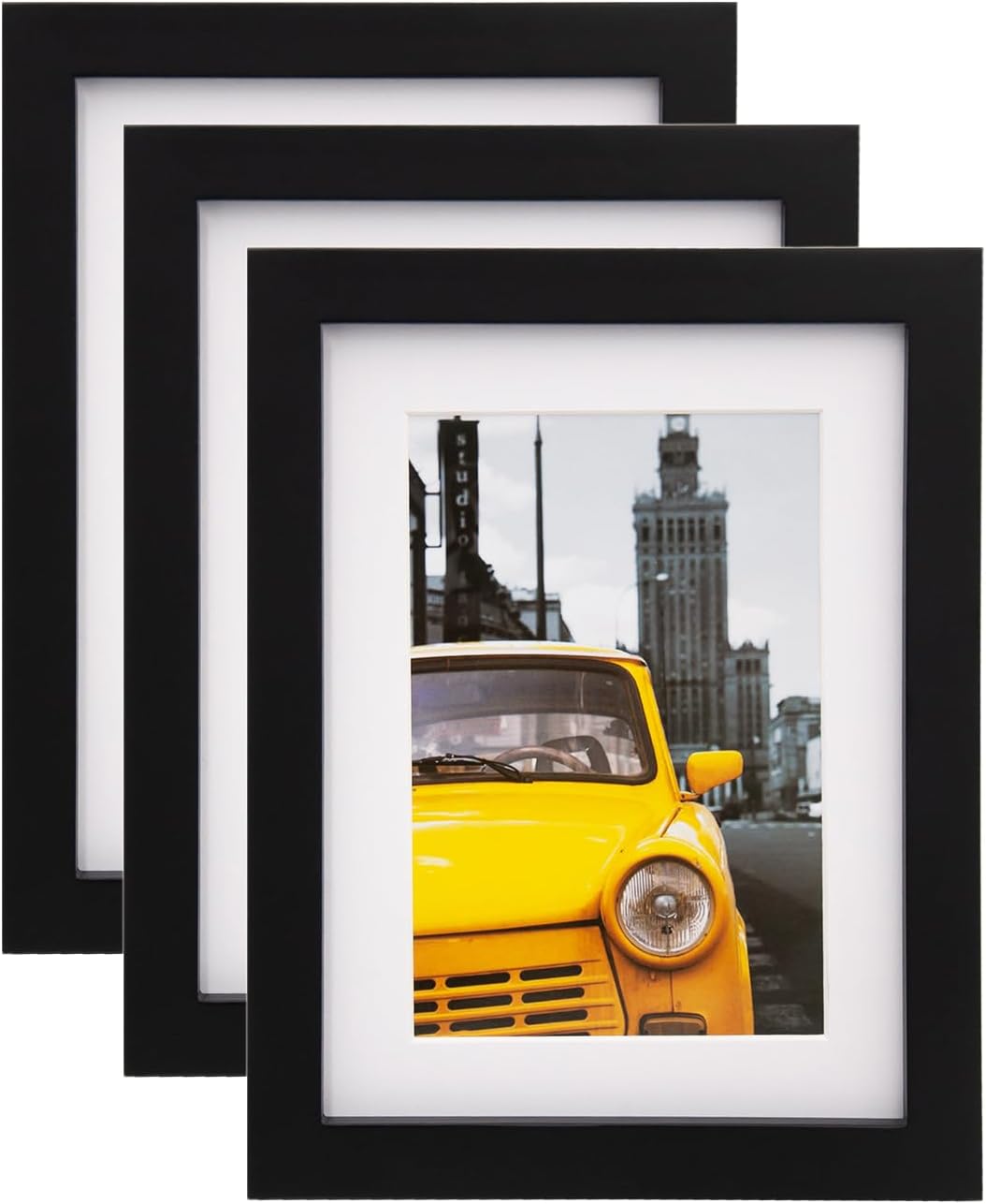 Black Nouveau Simple Design Styrene Photo Frame 6x8" : Amazon.co.uk ...