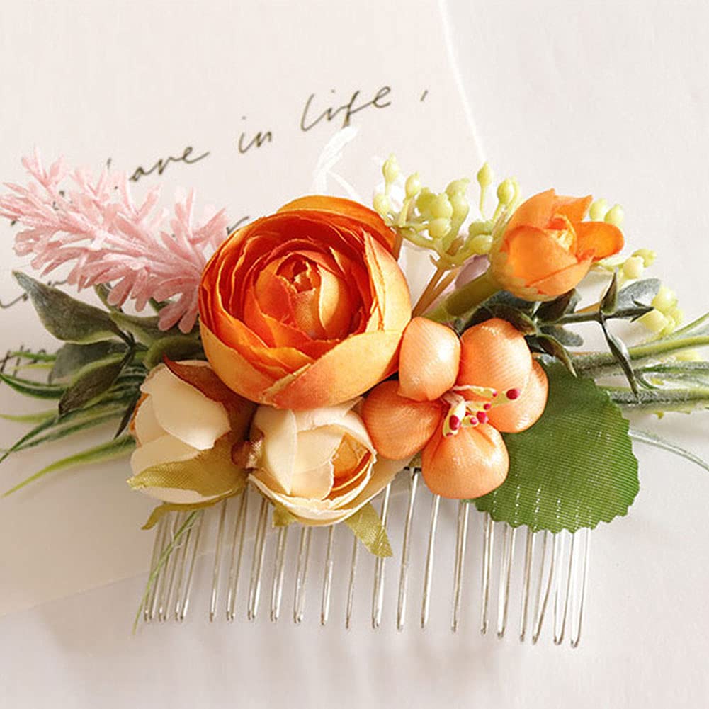 Snapklik.com : Kakalote Wedding Rose Flower Hair Combs DIY Styling ...