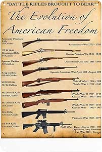 Amazon.com: Vintage Gun Metal Signs The Evolution Of American Freedom ...