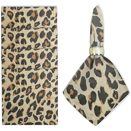 Amazon.com: Cloth Napkins Leopards Washable Polyester Dinner Napkins ...