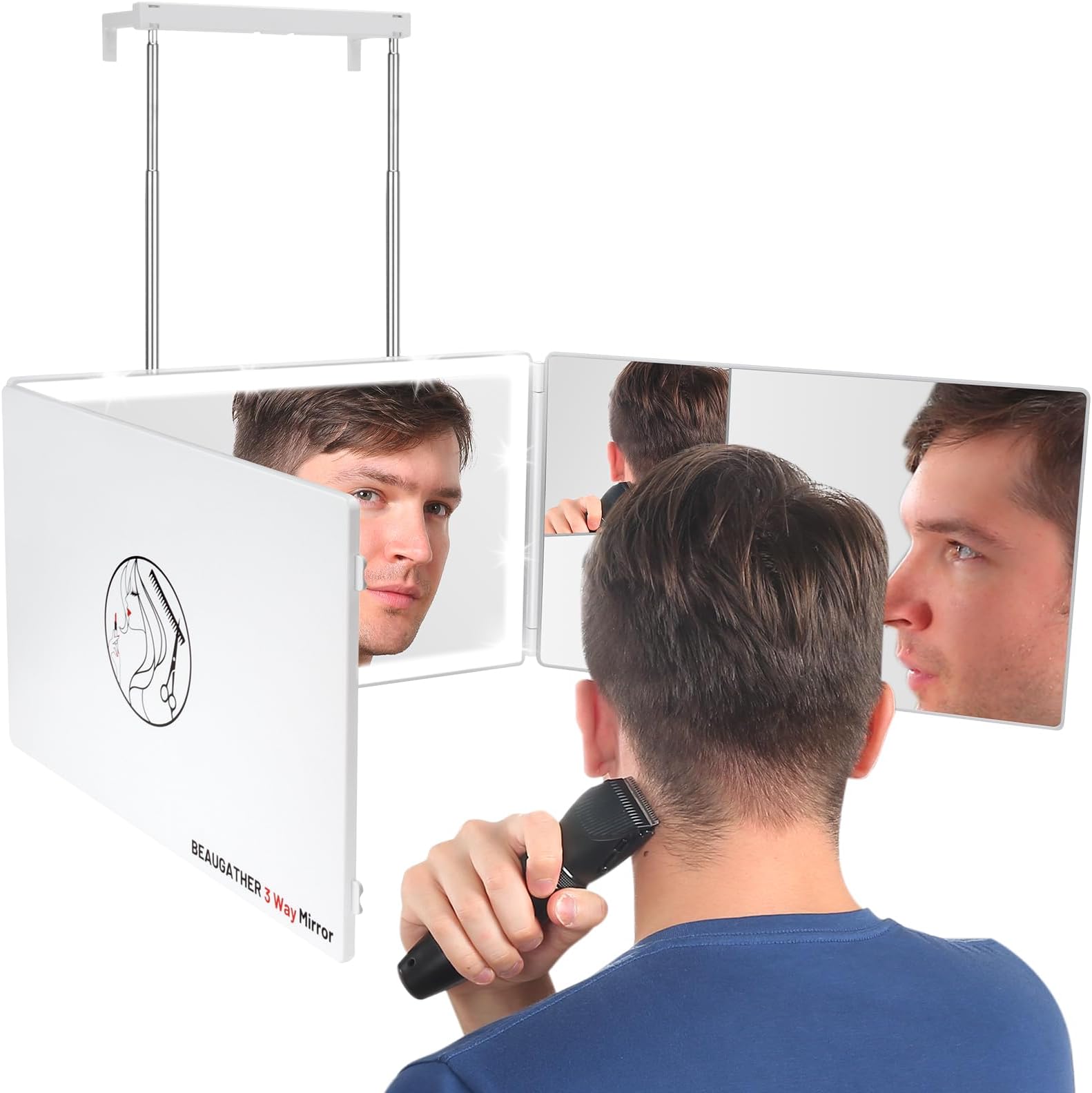Amazon.com - 5 Way Mirror, Barber Mirror for Self Hair Cutting, 360 ...