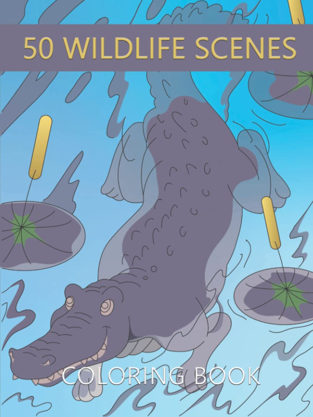 50 Wildlife Scenes Coloring Book Forest Wildlife Coloring Book Wild ...