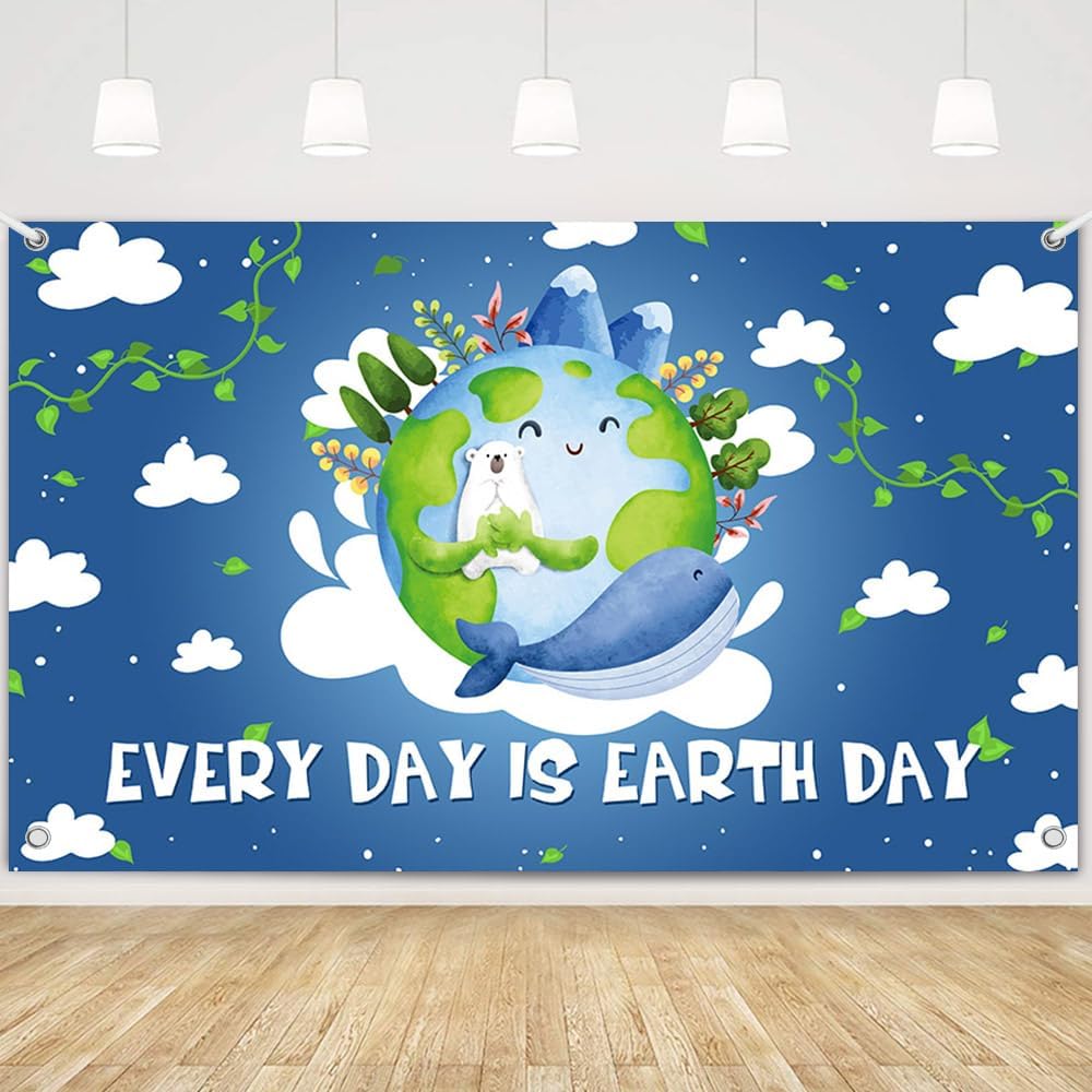 Amazon.com : Vohado Earth Day Photo Booth Backdrop April 22 Travel ...