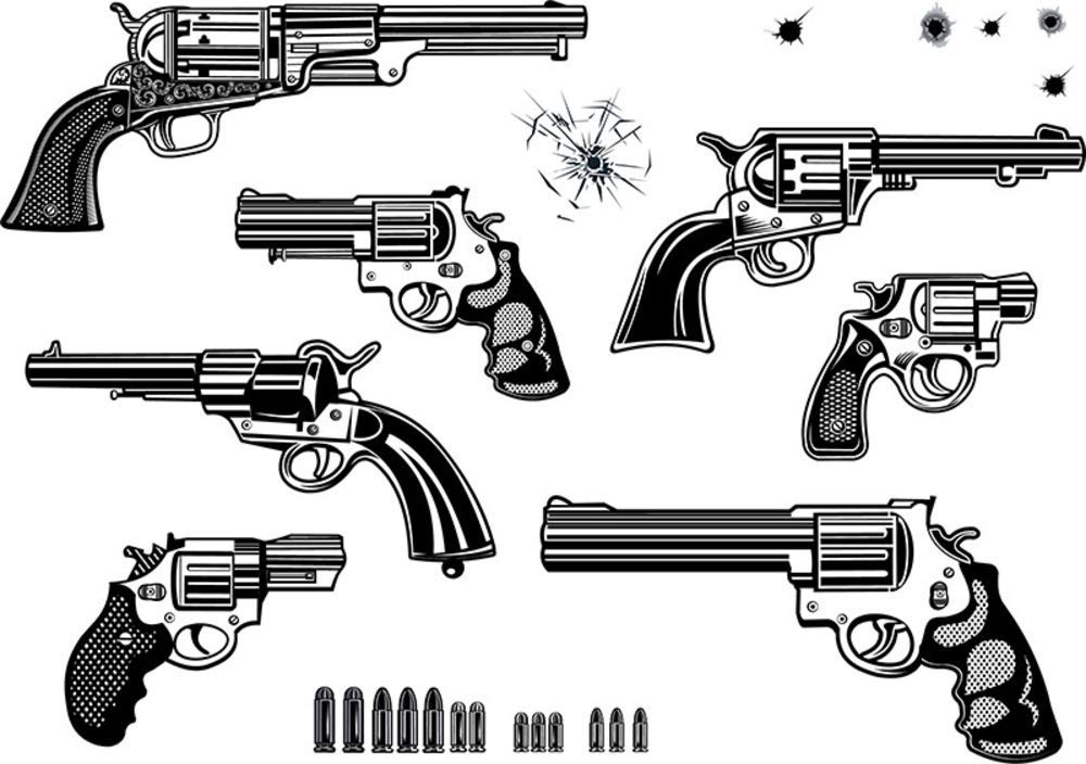 5 Ace Revolver Guns Motivational Poster (300 GSM Paper; 12X18-inch ...