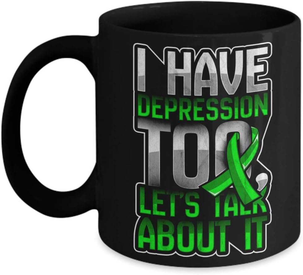 Amazon.com: Depression Awareness Coffee Mug Mental Health Ribbon ...