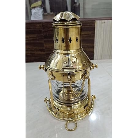 Vermont Lanterns - Brass Trawler Nautical Hanging Oil Lamp 10" (Brass)