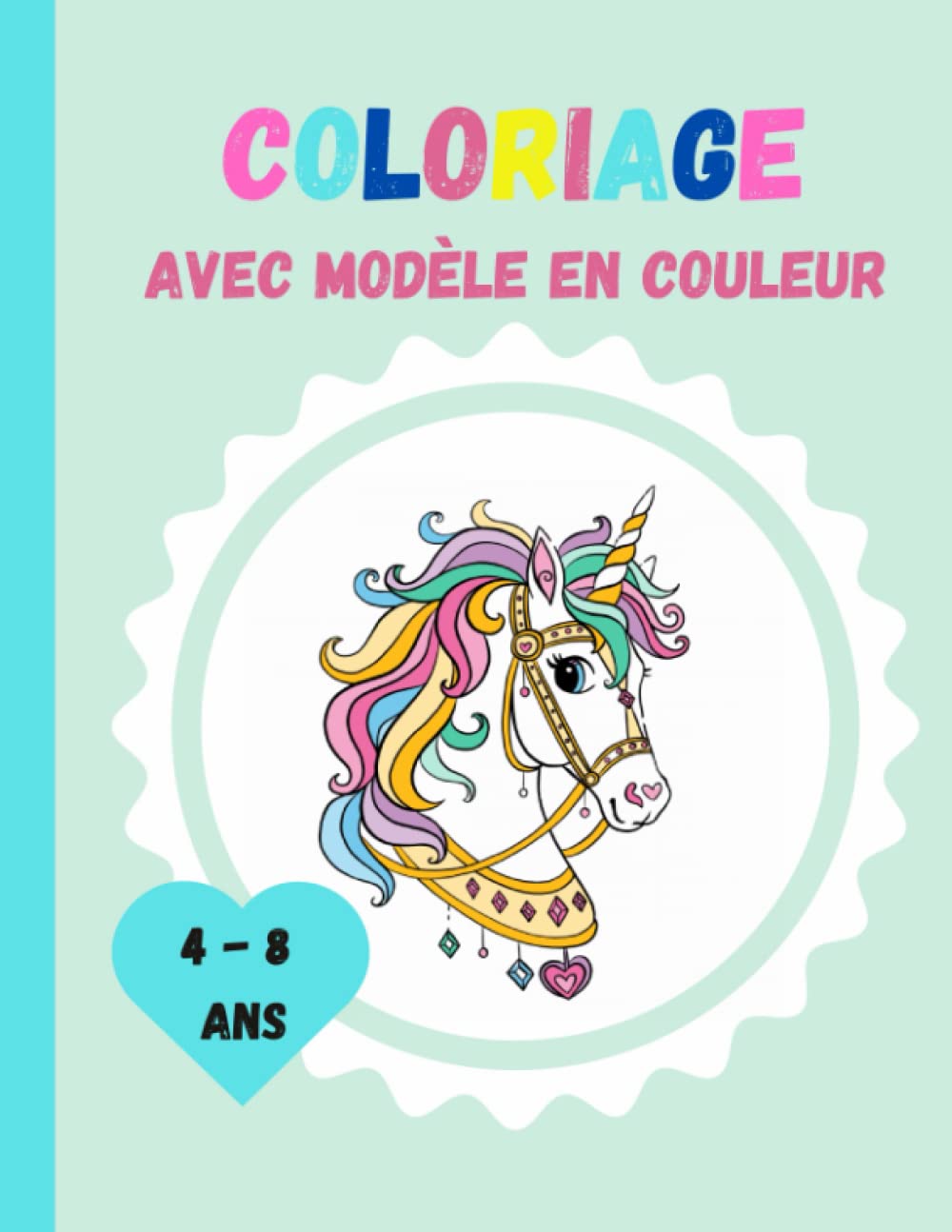 COLORIAGE AVEC MODELE EN COULEUR: 50 Motifs à colorier animaux ...