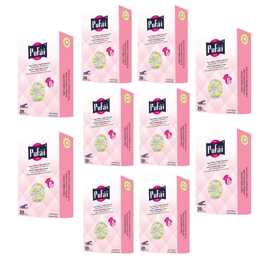 Amazon.com: Pufai Cigarette Filters Reusable Regular Tar Blocker 200 ...