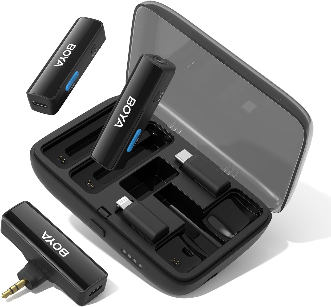 Amazon.com: BOYA BOYALINK Dual Microphone System & Lightning & USB-C ...