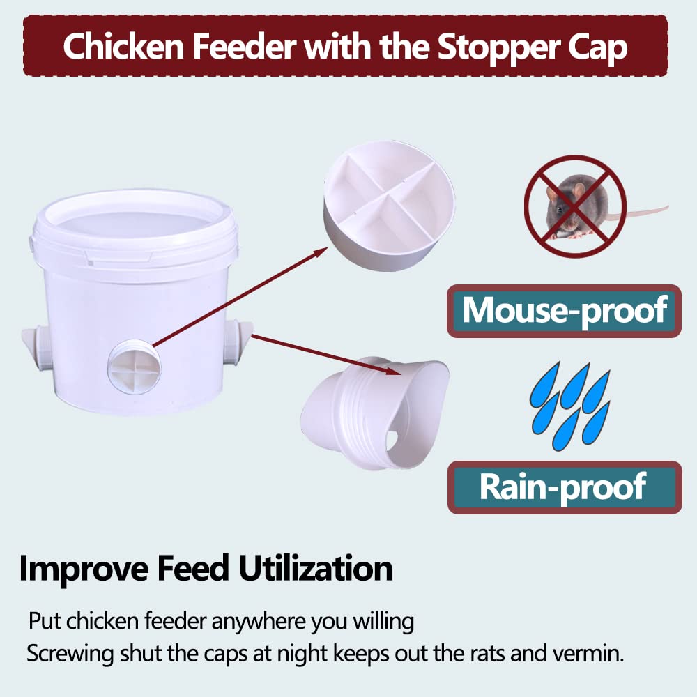 Snapklik.com : VandanCoop Automatic Chicken Feeder Port Rain Proof DIY ...