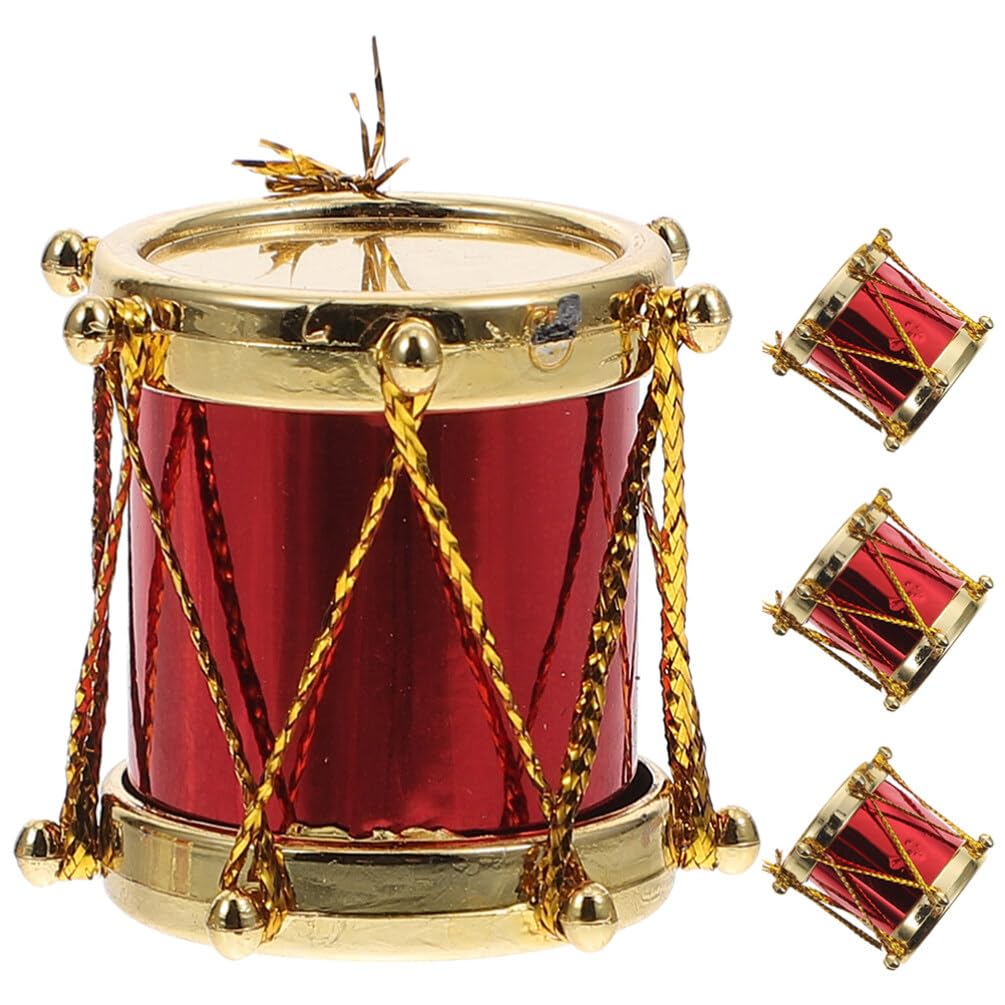 Amazon.com: HOMSFOU Miniature Drum 4pcs Models Mini Drum Miniature ...