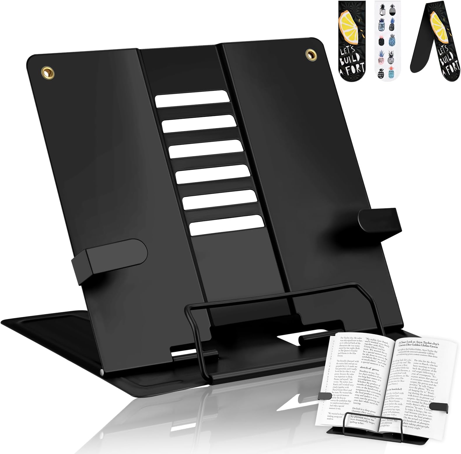 Support de Lecture - Porte-Livre Chevalet en Métal - Portable réglable ...