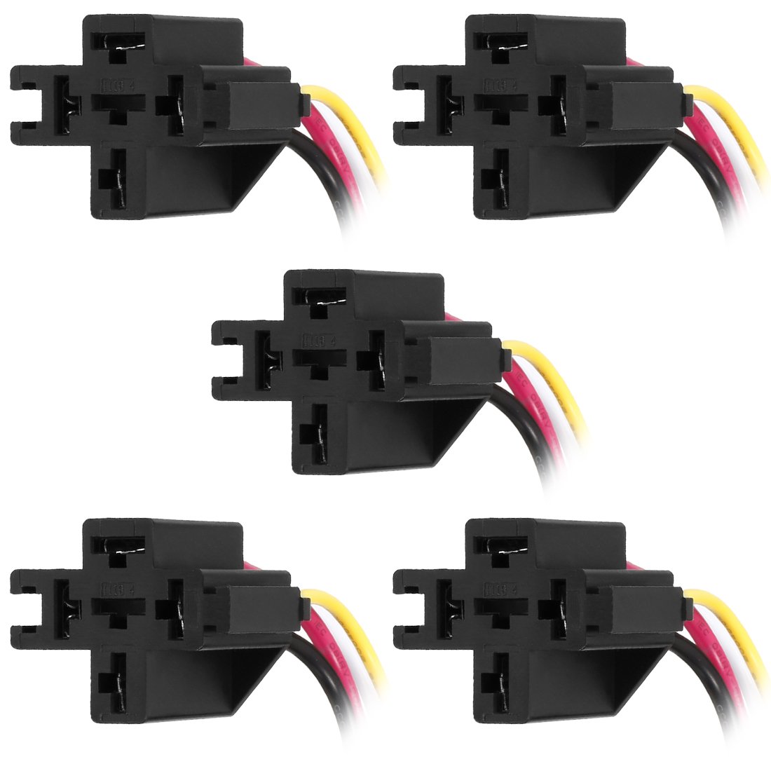 Amazon.com: uxcell 5pcs 4-PIN 30/40Amp SPDT Interlocking Relay Socket ...