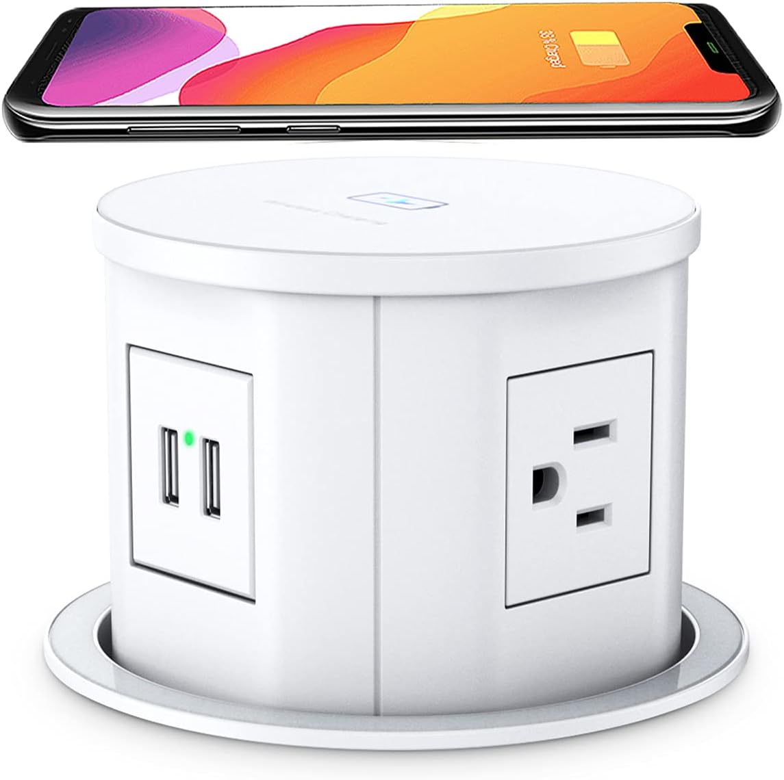 ANNQUAN Automatic Pop Up Countertop Outlet with 15W Wireless Charger, 4 ...