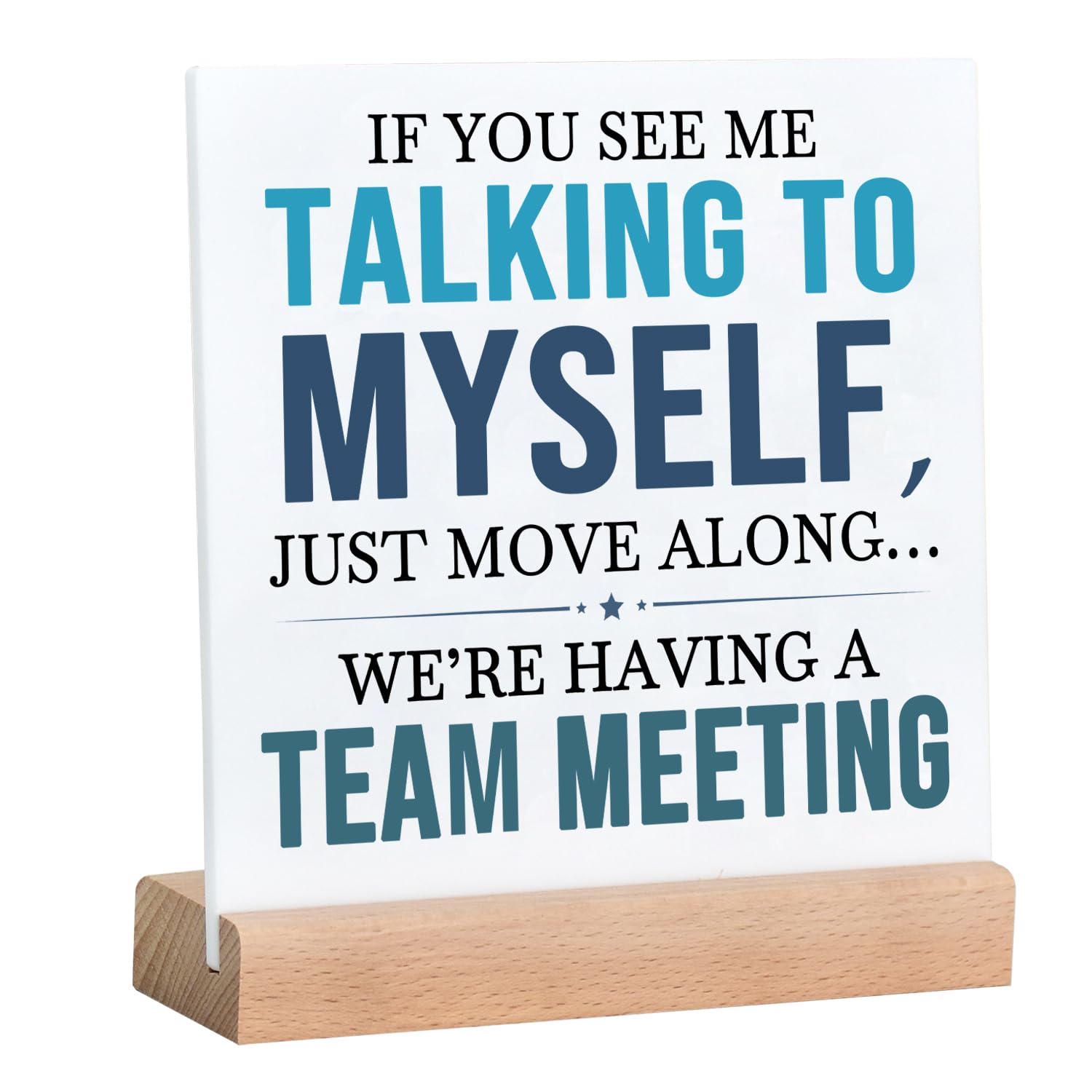 Amazon.com: Vuzvuv Funny Office 6"X6" Blue Desk Decor Sign for Office ...