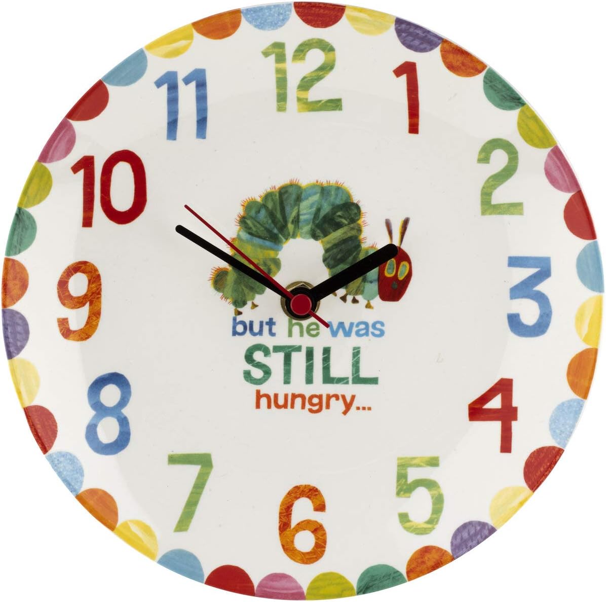 Amazon.com: Portmeirion The Very Hungry Caterpillar Clock, 20cm, Yellow ...