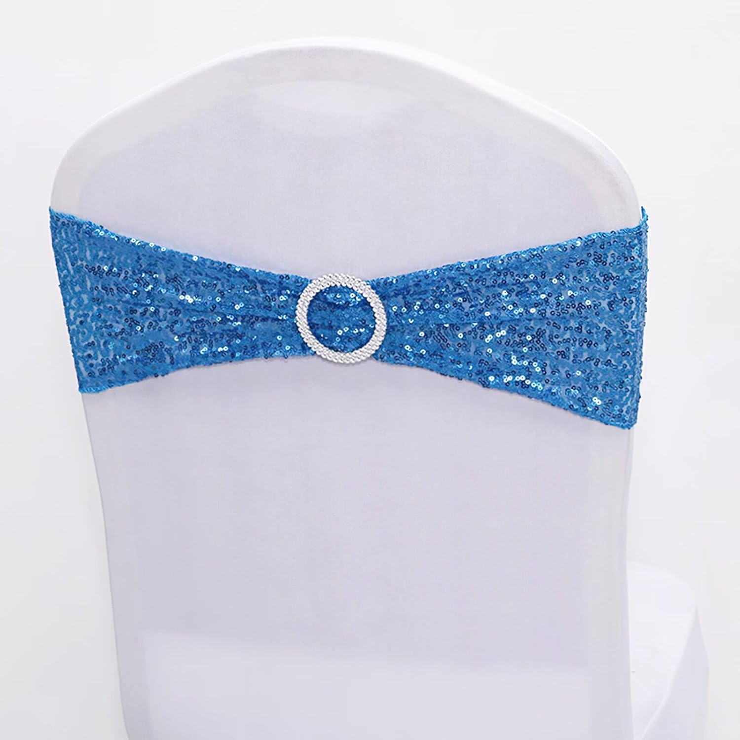 Amazon.com: LITINGZHILONG 100 PCS Stretch Sequin Chair Sashes Chair ...