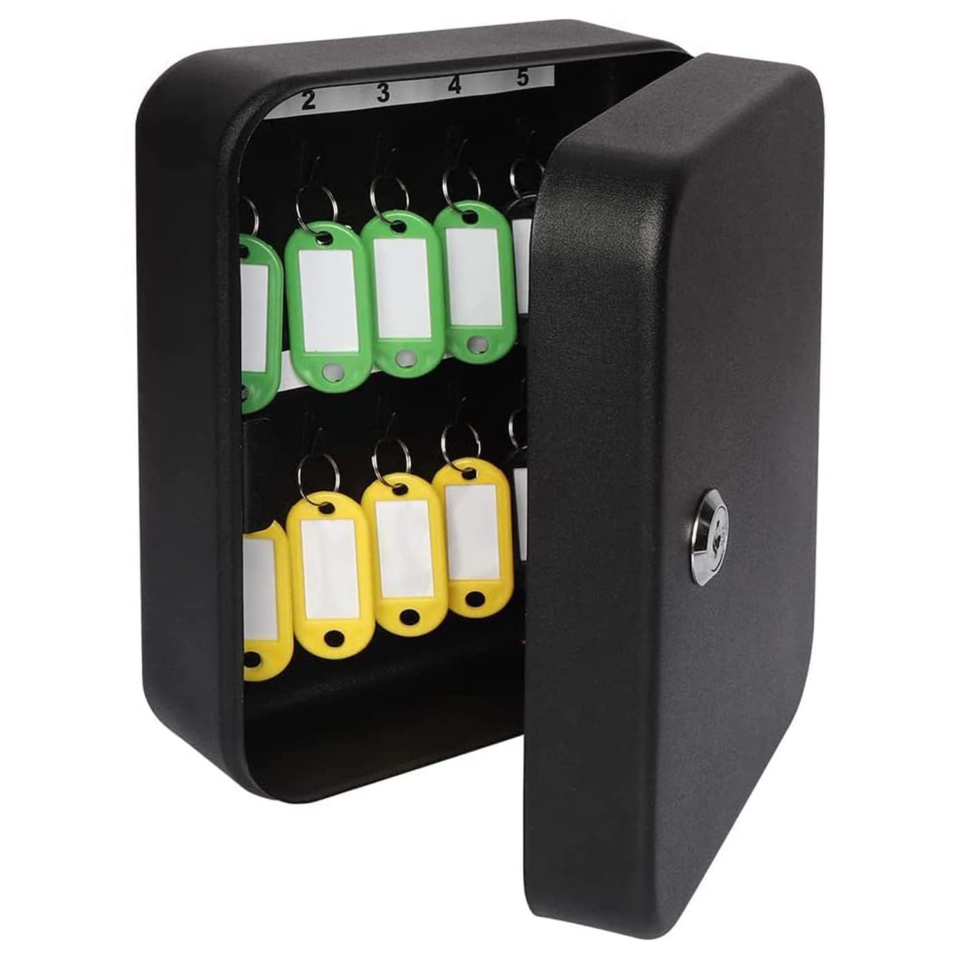 SANPEXA Key Storage Lock Box, Locking Key Cabinet Wall Mount with 20 ...