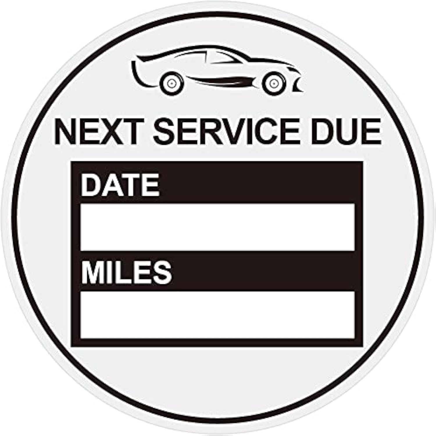 Amazon.com : 2 inch 60 PCS "Next Service Due" Static Cling Labels Easy ...