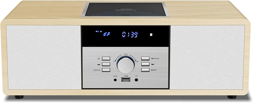 Amazon.com: Bluetooth Stereo System for Home with CD Player, Vintage ...