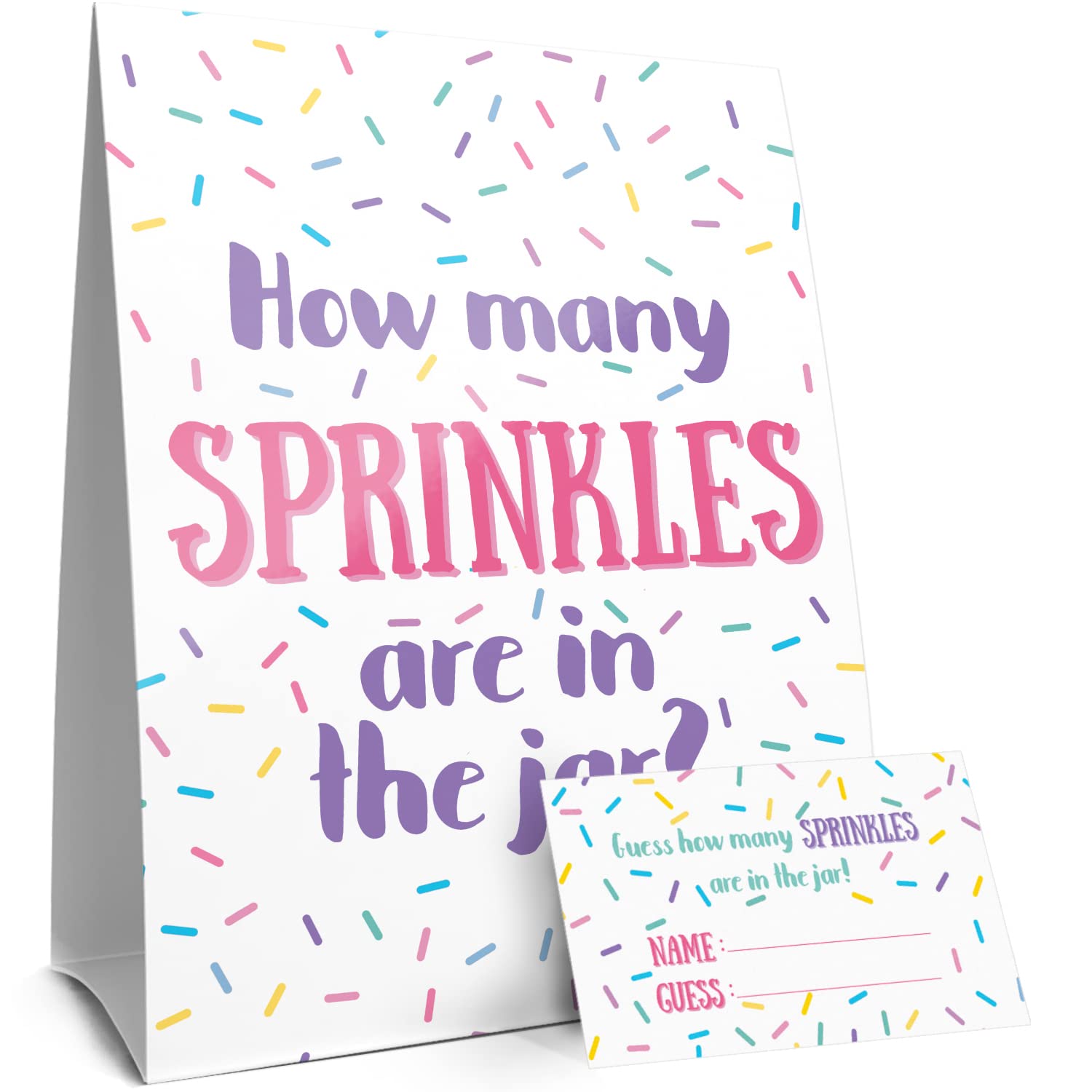 Amazon.com: How Many Sprinkles in the Jar Party Game (Sign with Cards ...