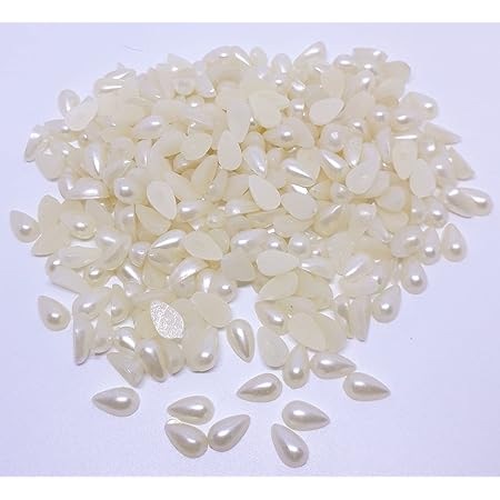 GOELX Half Acrylic Pearl Pastable Beads Round and Drop for Jewelry ...
