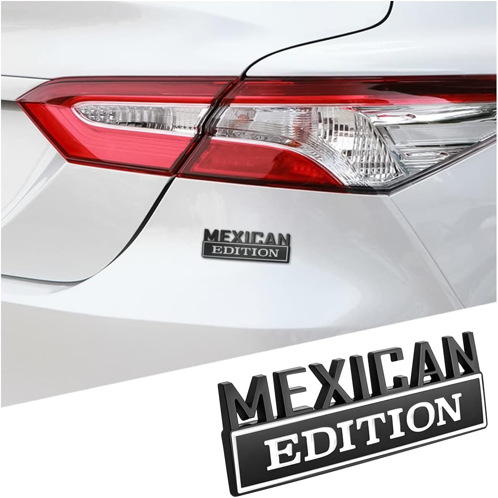 Amazon.com: zipelo Mexican Edition Emblem for Car, 3D Car Letters Metal ...