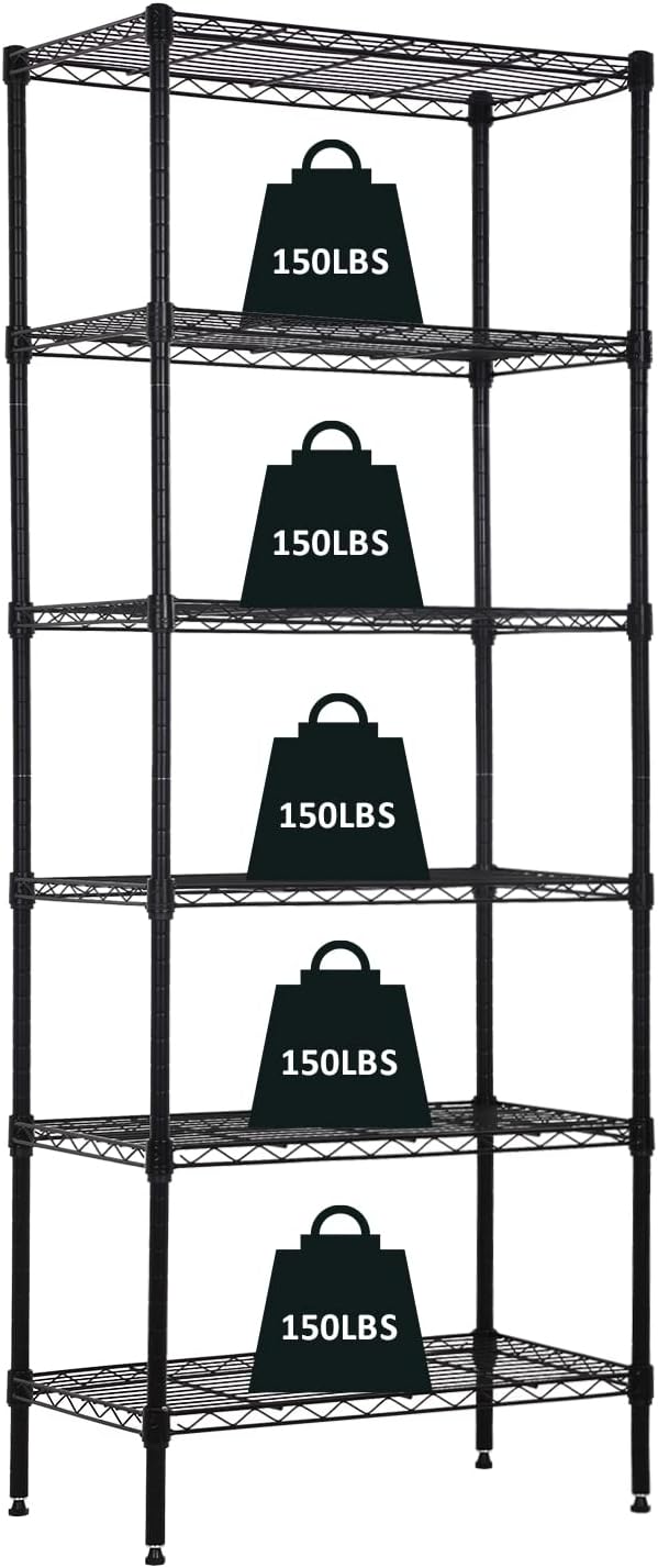 Amazon.com: NChanmar 6-Tier Wire Shelving Unit Storage Shelves Metal ...