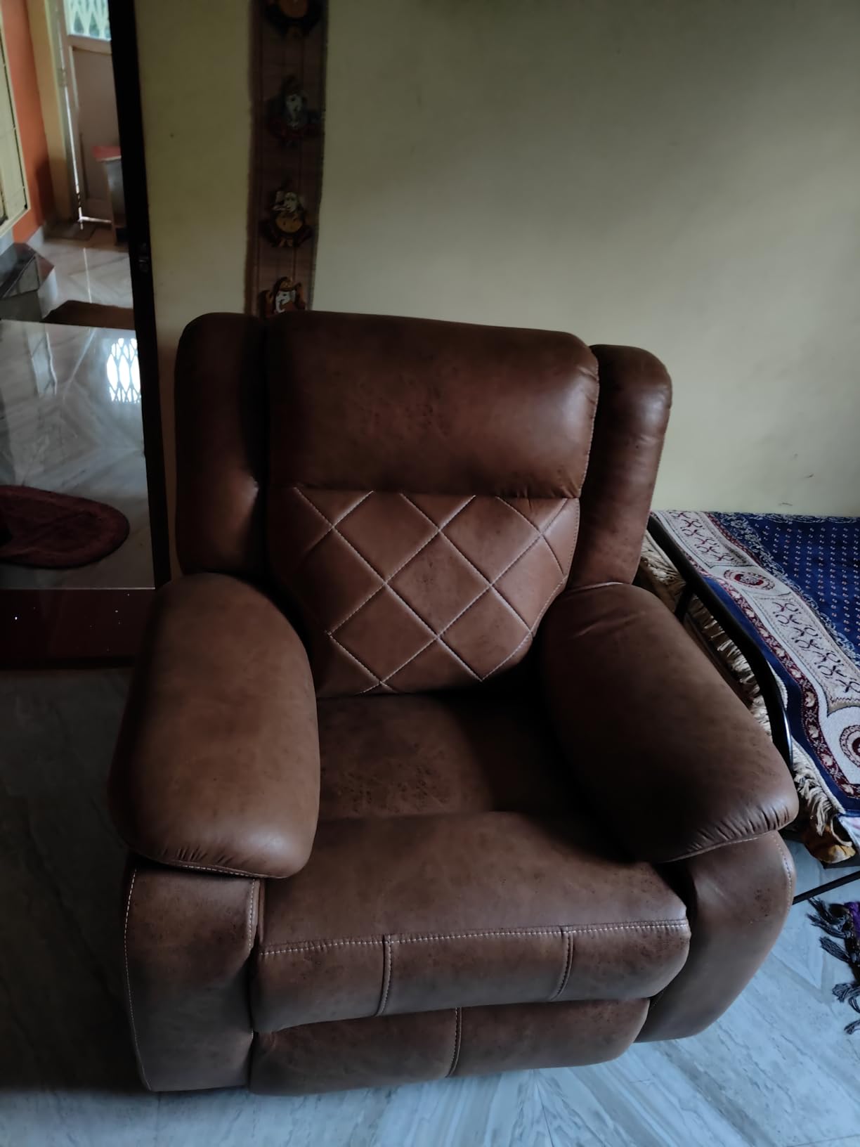 Jordyblue Single Seater Manual Rocking Revolving Recliner Sofa | Solid ...