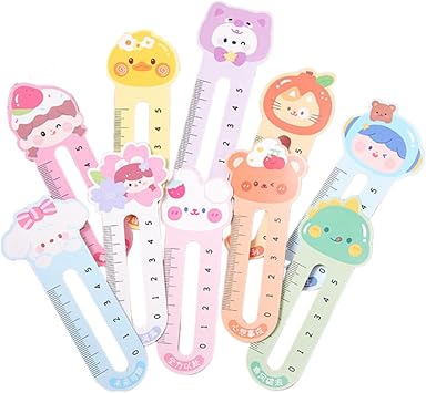 Amazon.com: 100 Pieces Cute Cartoon Bookmarks for Kids 10 Kawaii ...