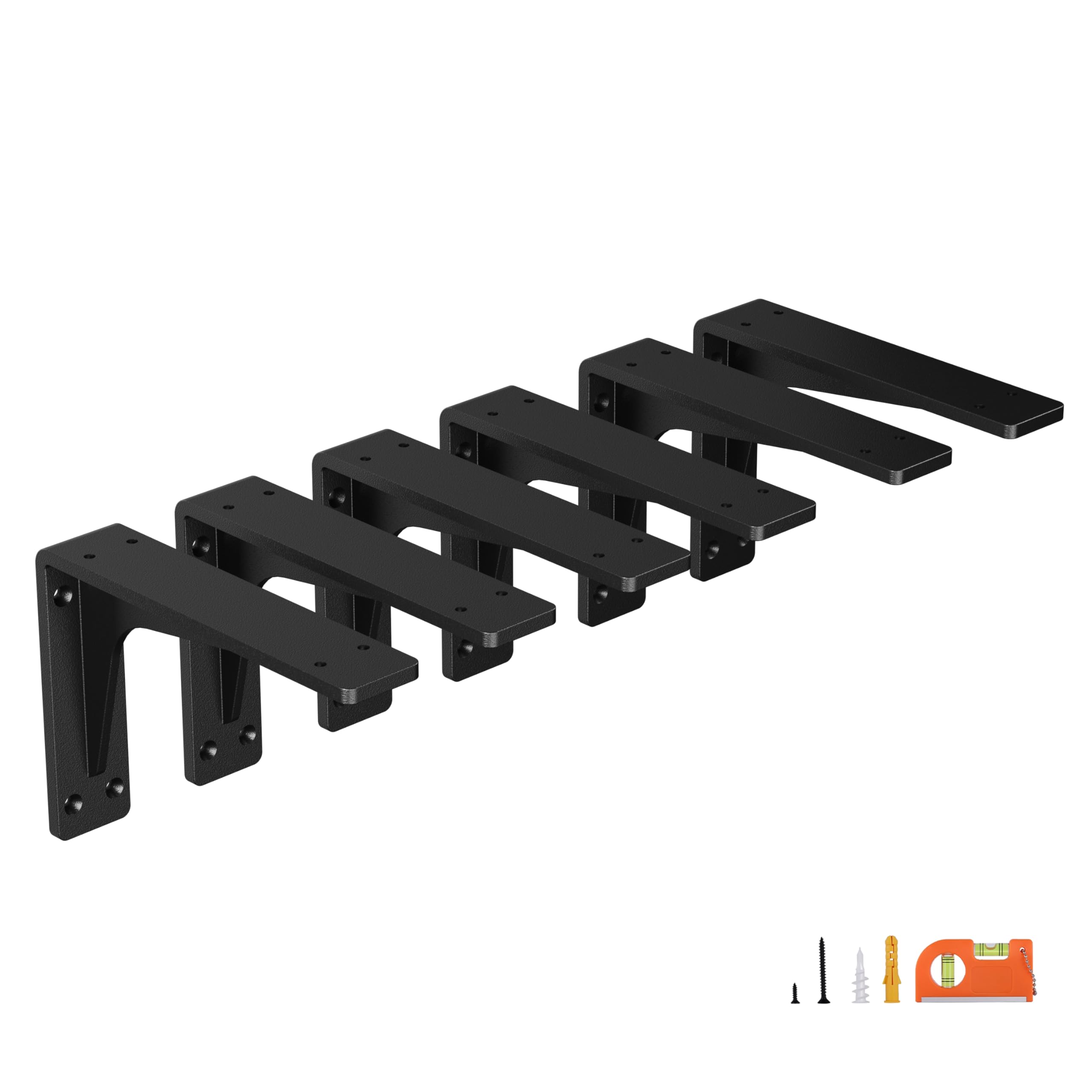 Snapklik.com : 6 Inch Heavy Duty Shelf Brackets, Premium Metal Wall Bracket For Mantel ...