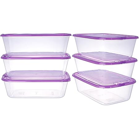 Amazon.com: PEDECO 10PCS Rectangle Plastic Portion Box Sets with Lids ...