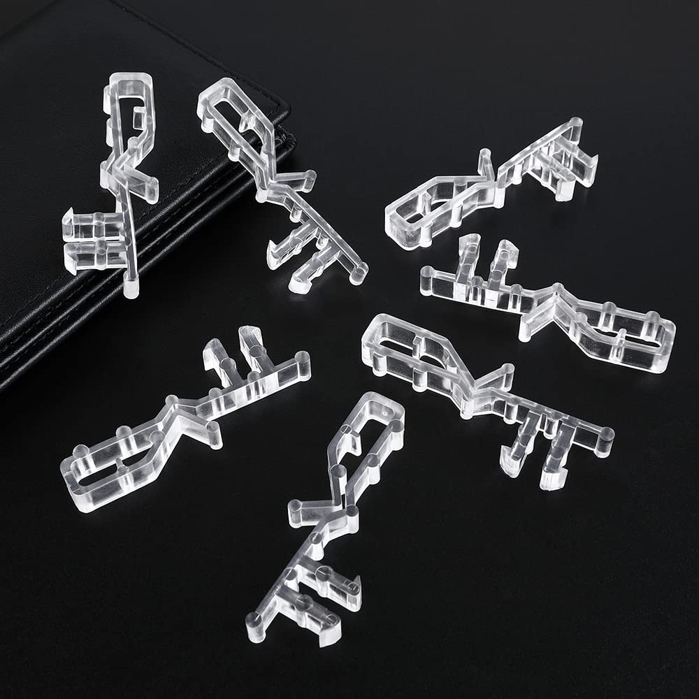 Snapklik.com : Hidden Channel Valance Clips, 2-1/8inch Clear Plastic ...