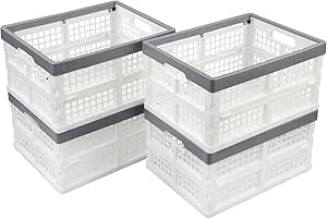 Amazon.com: Buyitt 15L Plastic Collapsible Crates, Folding Storage ...