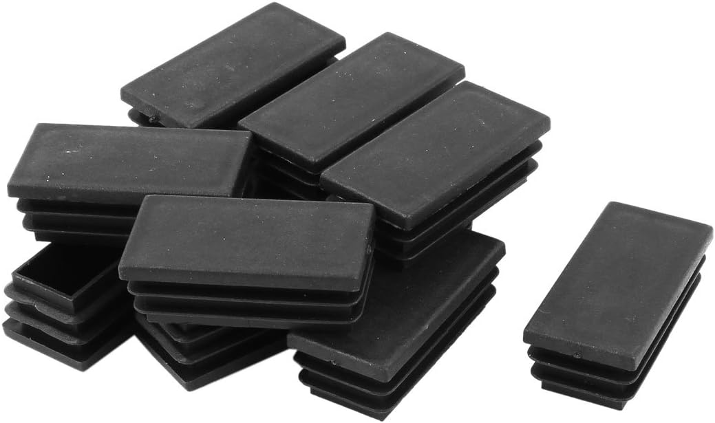 sourcing map Plastic Rectangle Blanking End Caps Tube Inserts 20mm x ...