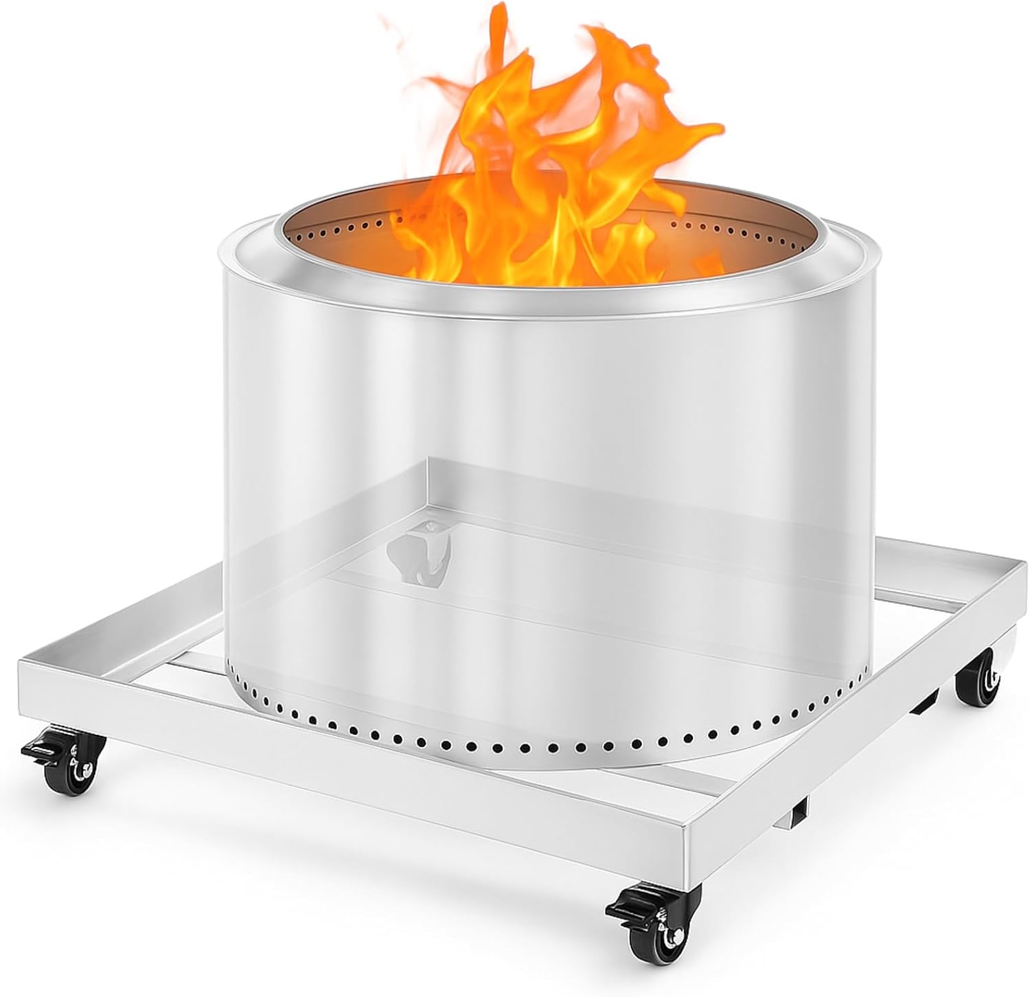 Amazon.com : 1 Pcs Heavy Fire Pit Base with Wheels X23.5 Inch for ...