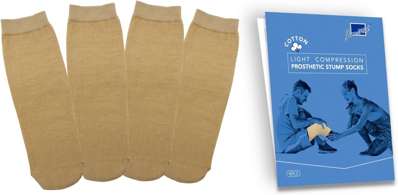 Amazon.com: JianiMed Cotton Prosthetic Stump Socks – BK, 1 PLY, Light ...